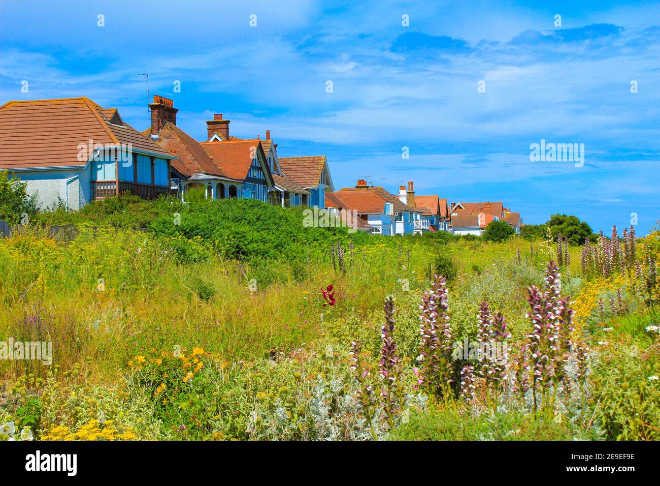 Street view of Kingsdown-a village on the English Channel coast of Kent ...