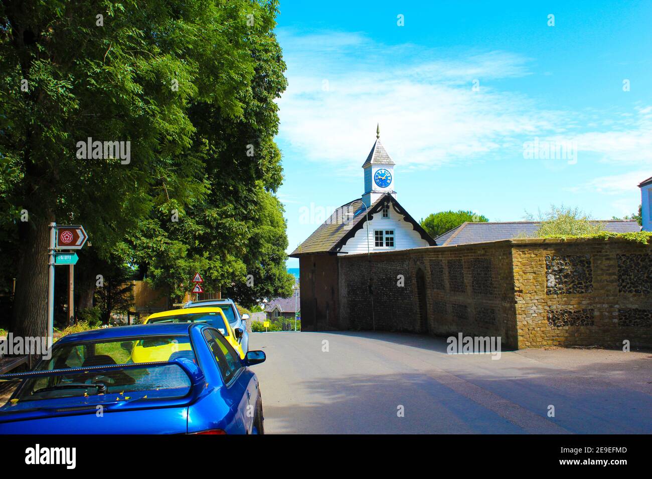 Street view of Kingsdown-a village on the English Channel coast of Kent ...