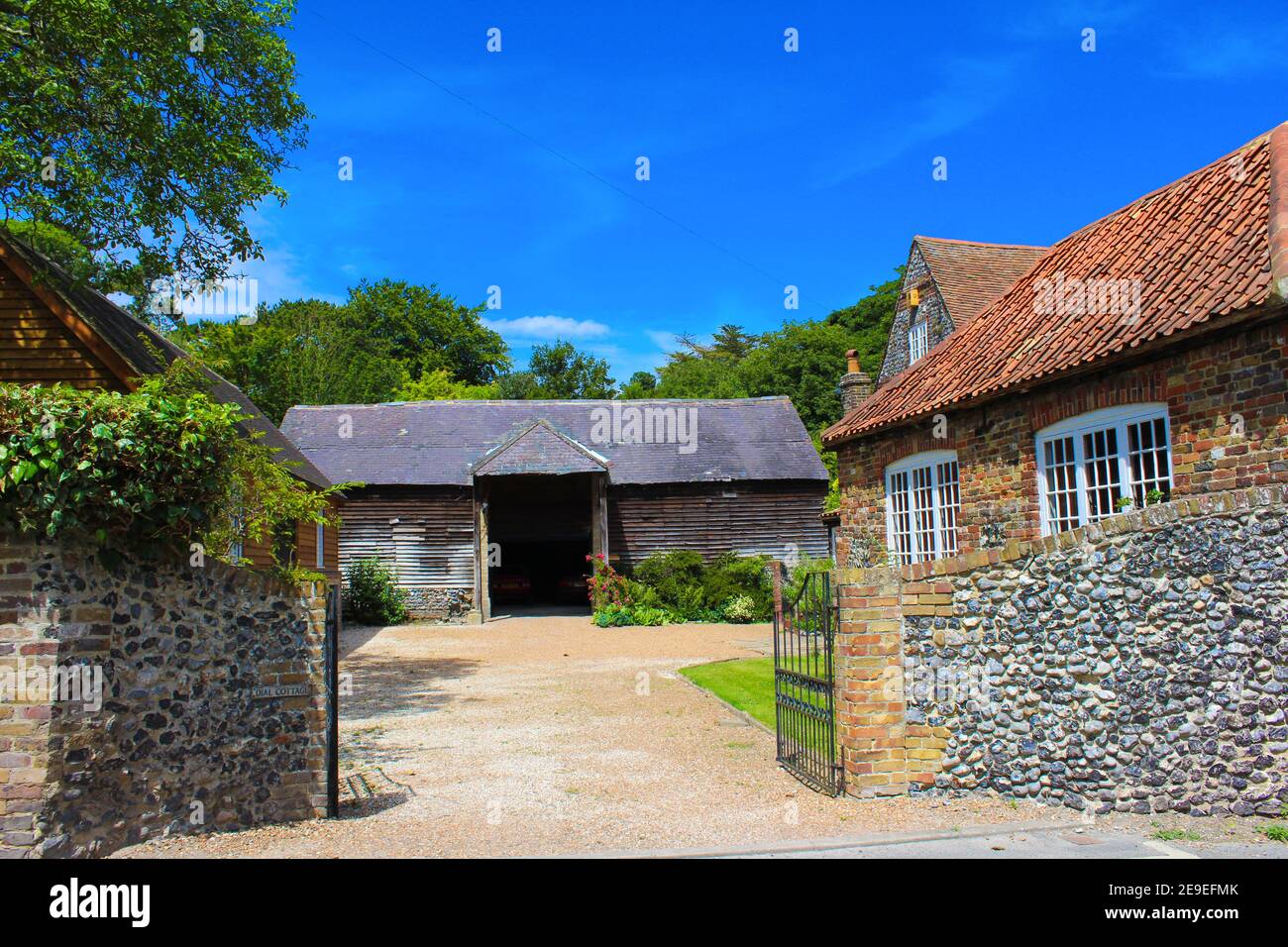 Street view of Kingsdown-a village on the English Channel coast of Kent ...