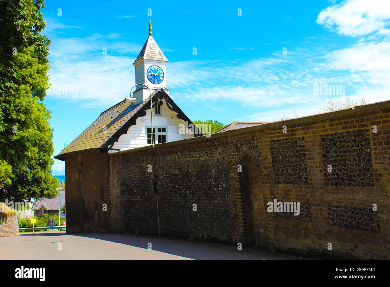 Street view of Kingsdown-a village on the English Channel coast of Kent ...