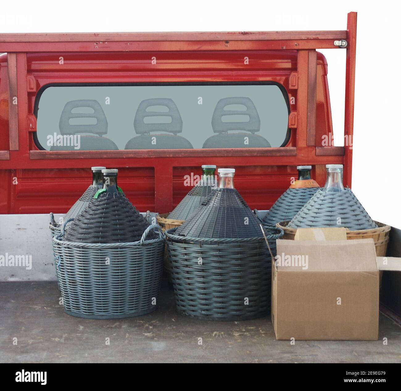 Bottles of wine in a truck Stock Photo - Alamy