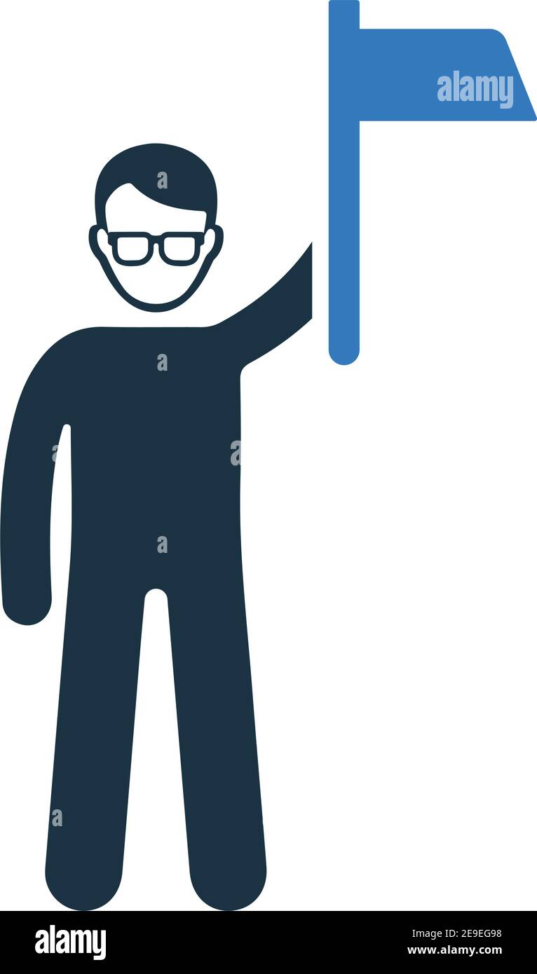 Control and signal flags icon - Simple vector illustration for graphic ...