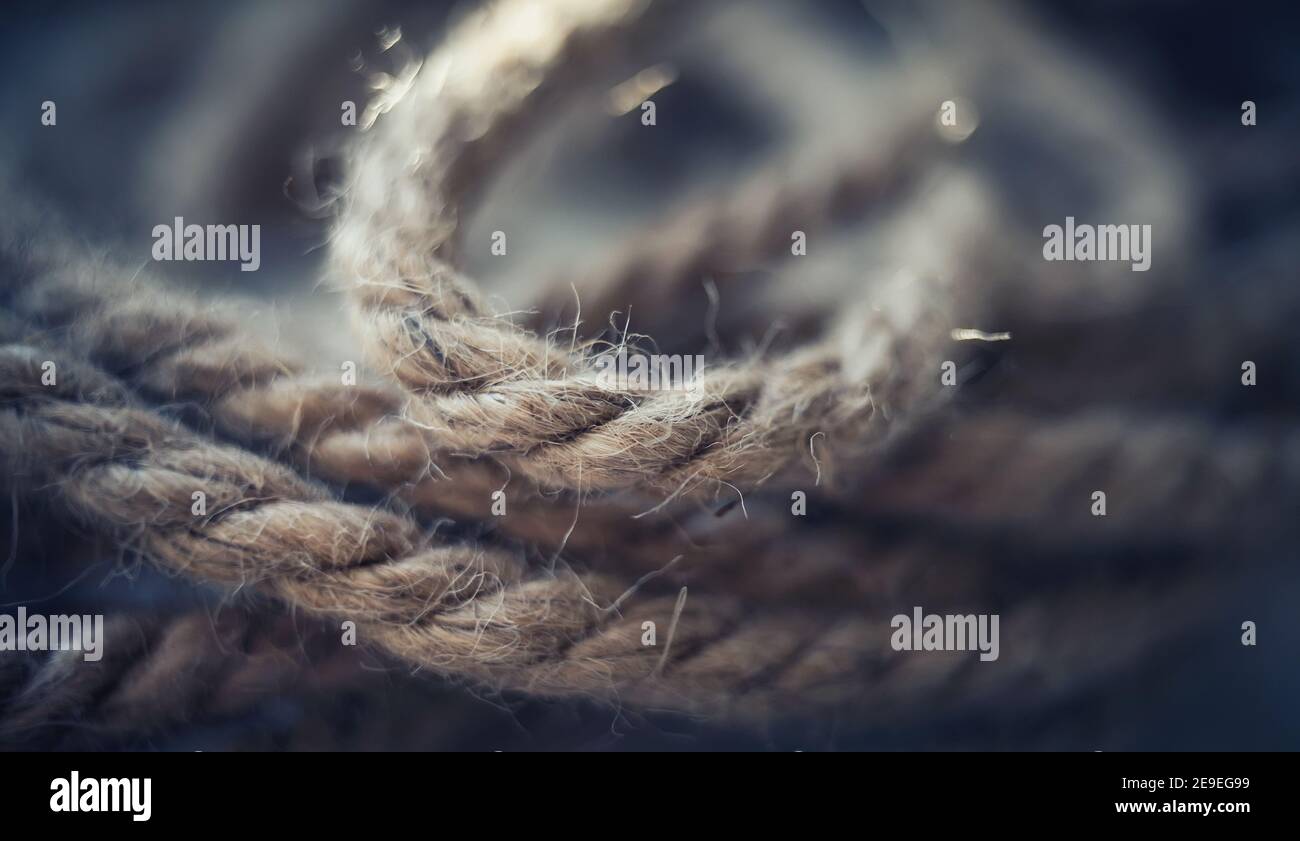 Rope close-up. Detail look of ropes texture as a background Stock Photo ...