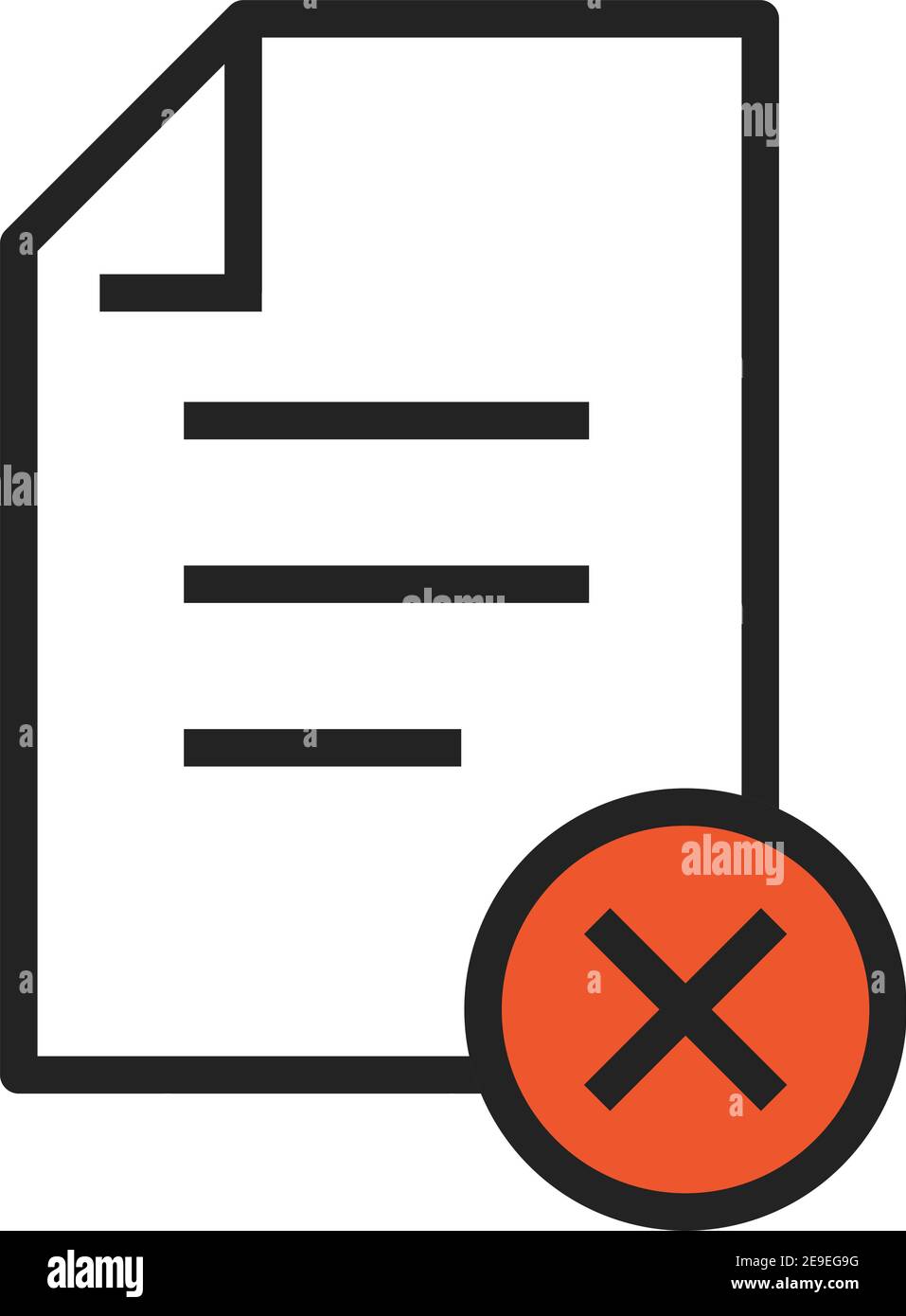 In non compliance icon set that shows a company did not pass inspection ...