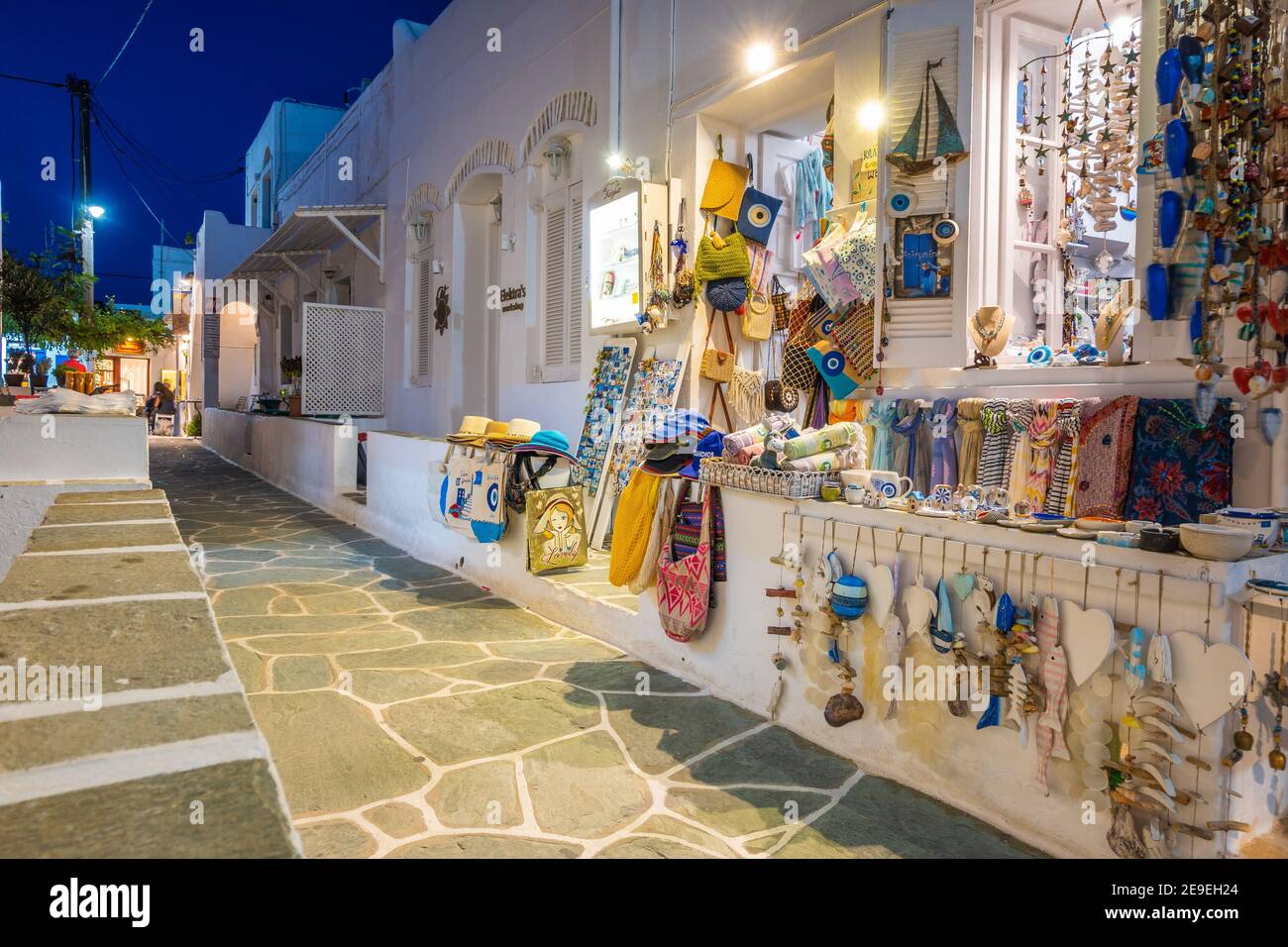 Folegandros, Greece - September 23, 2020: Narrow street with ...