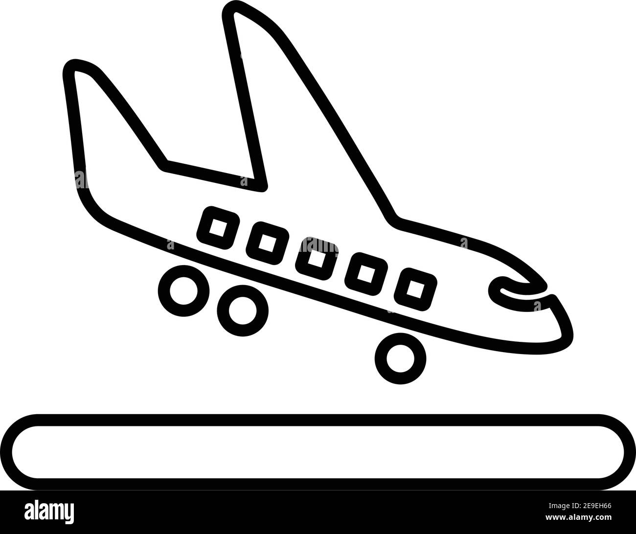 Airplane landing Stock Vector Images - Alamy