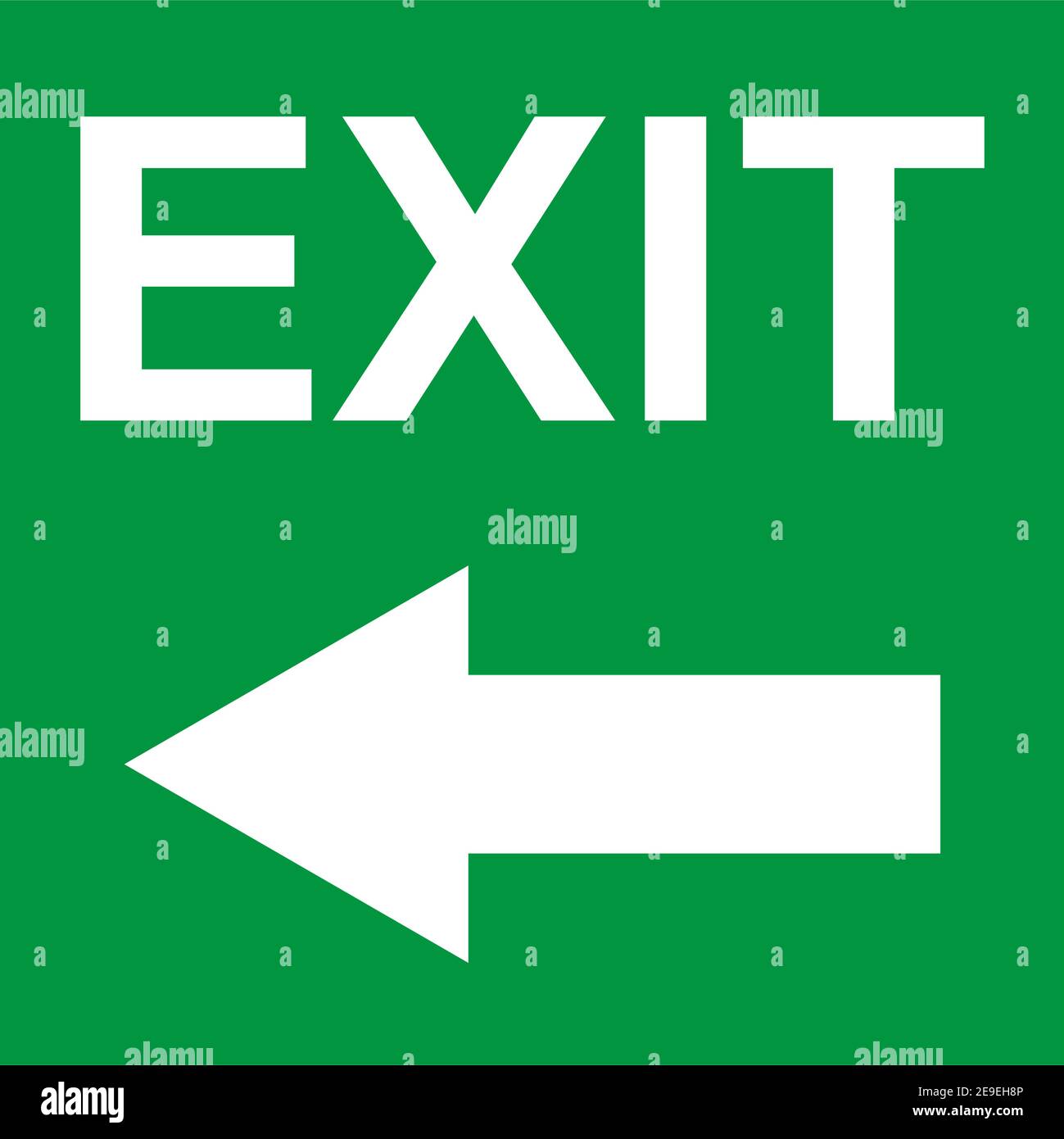 Exit door sign with arrow. Vector icon, safety symbol. Escape help ...