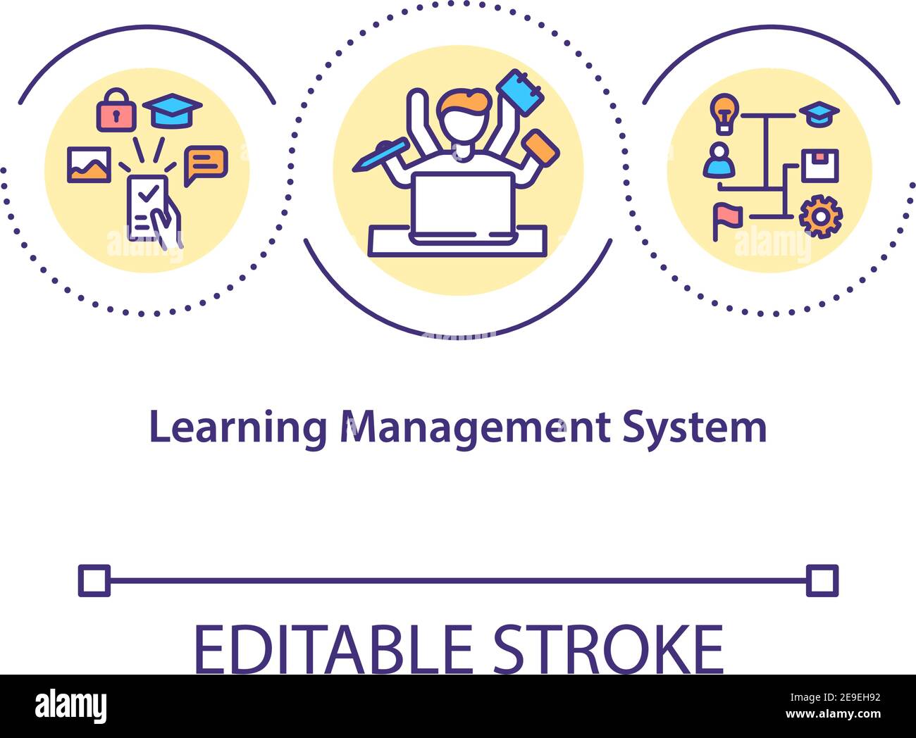 Learning management system concept icon Stock Vector Image & Art - Alamy