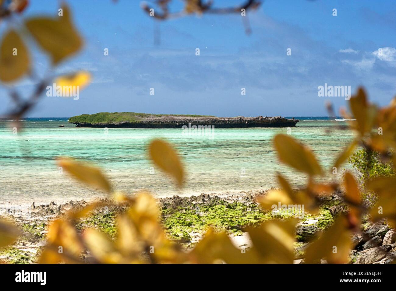 Spectacular, remote and beautiful Emerald Bay (Mer d'Emeraude), island ...