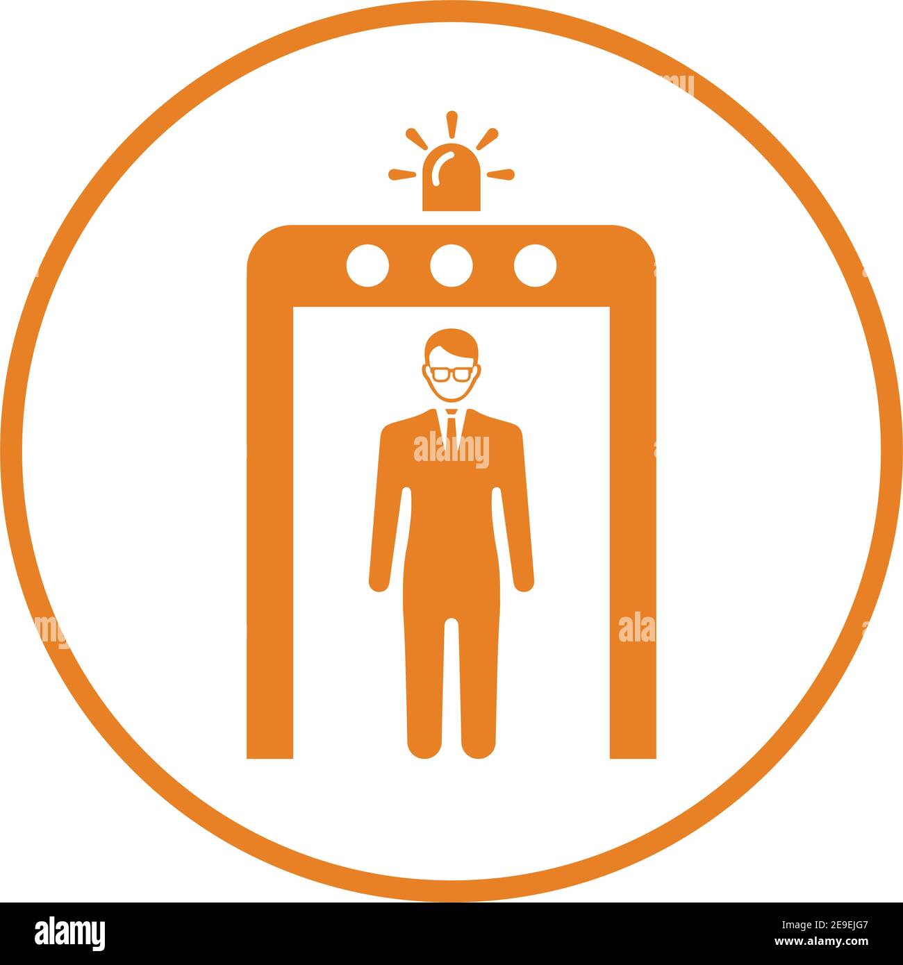 Security screening, inspection, passenger control icon - Well organized ...
