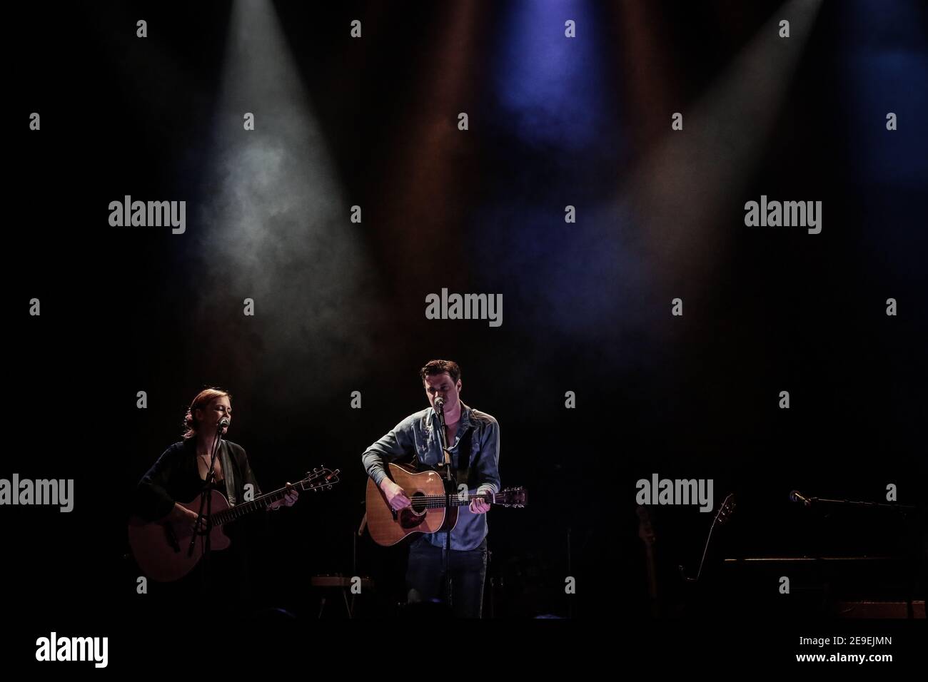The folk-rock duo The Rails performing live on stage at the Islington ...