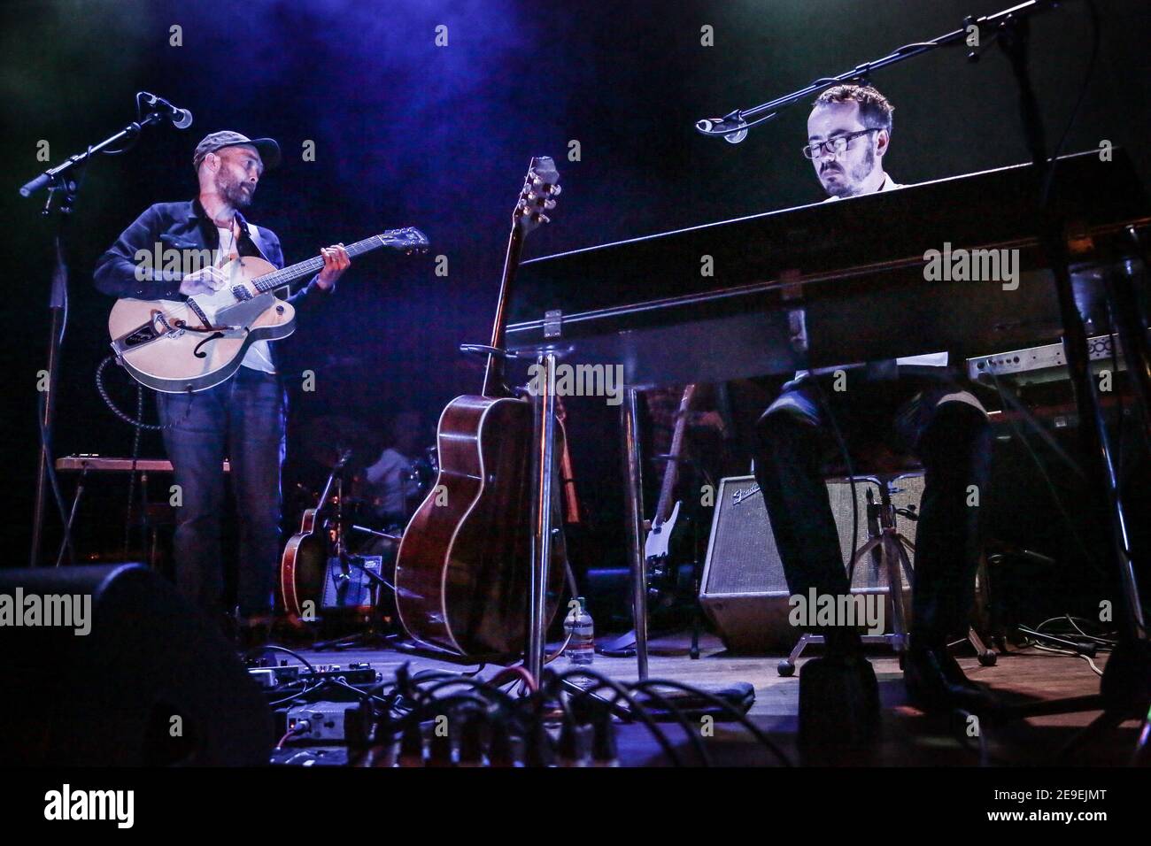 Ben Watt and Bernard Butler performing live on stage at the Islington ...