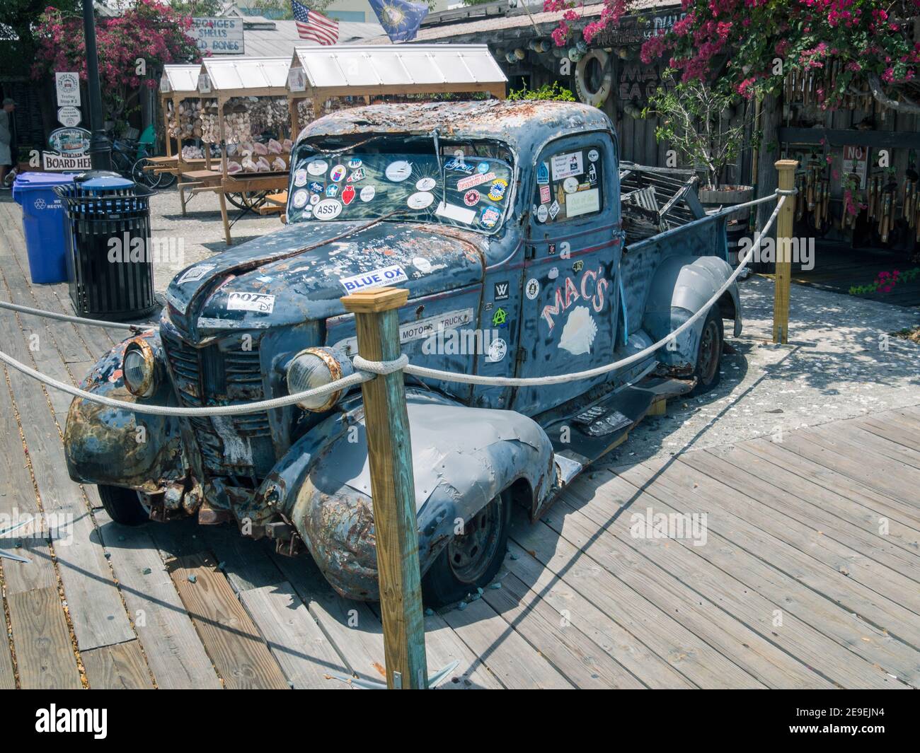 Key West, USA - 04.30.2017: A very old pickup truck with a lot of ...