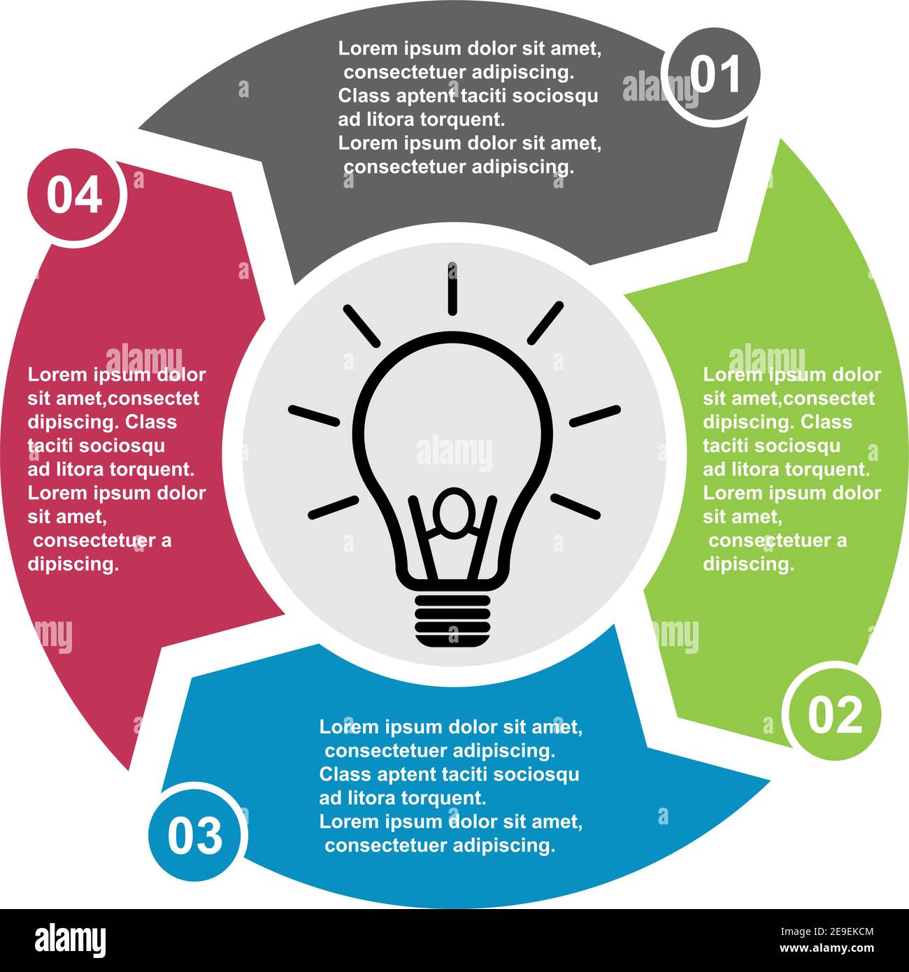 4 step vector element in four colors with labels, infographic diagram ...