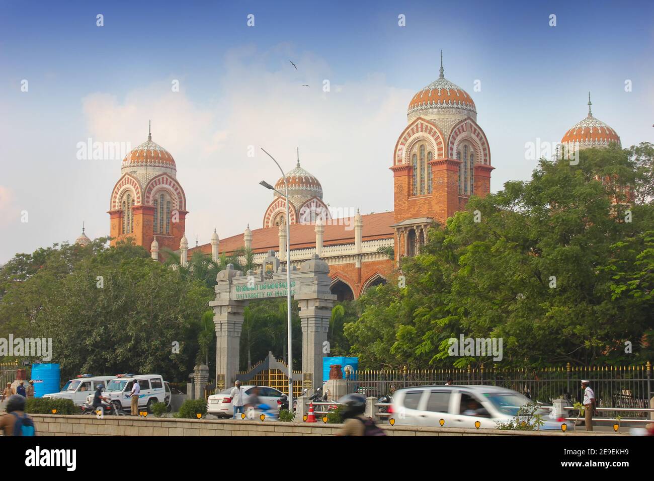 Colonial building of the University of Madras in Chennai, Tamil Nadu ...