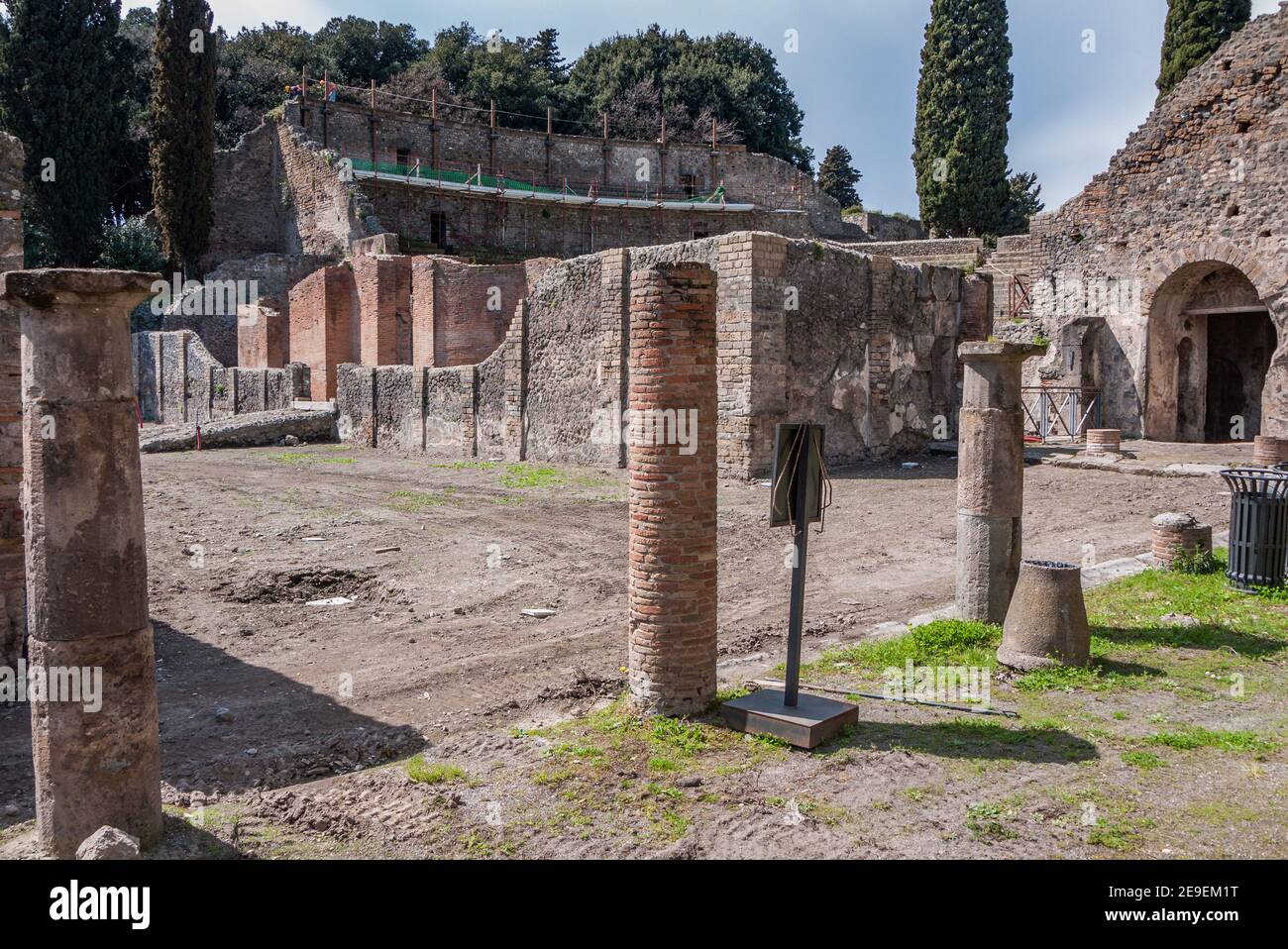 Pompeii, an ancient city near Naples, Italy, buried under volcanic ash ...