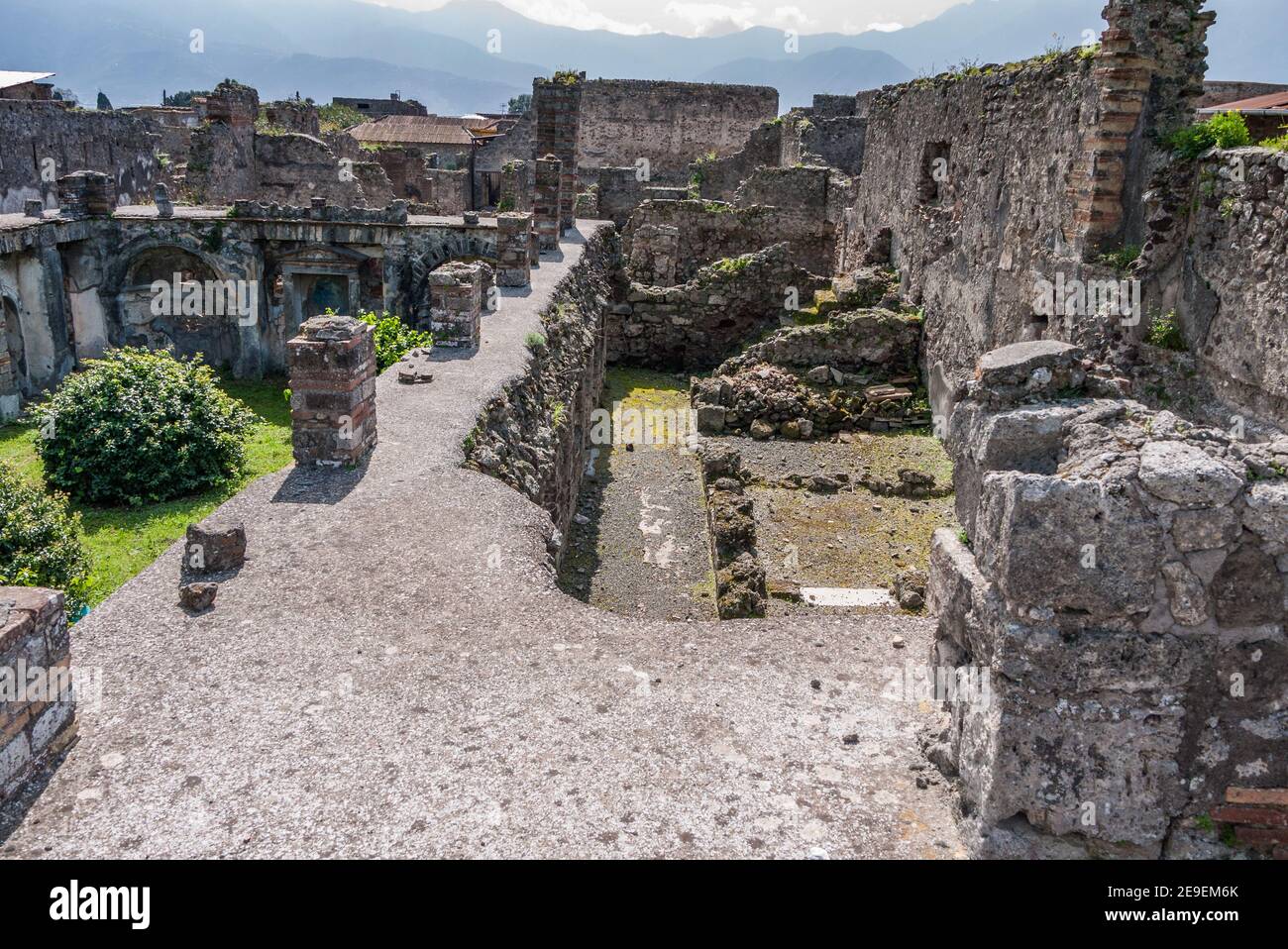 Pompeii, an ancient city near Naples, Italy, buried under volcanic ash ...