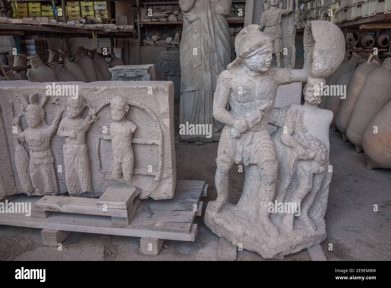 Pompeii, an ancient city near Naples, Italy, buried under volcanic ash ...