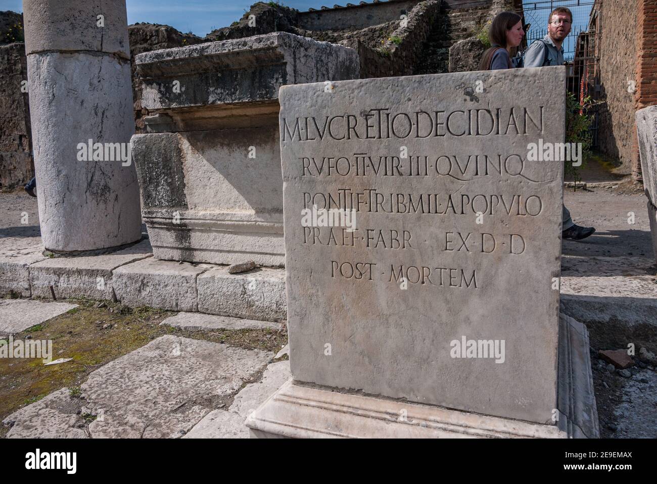 Pompeii, an ancient city near Naples, Italy, buried under volcanic ash ...