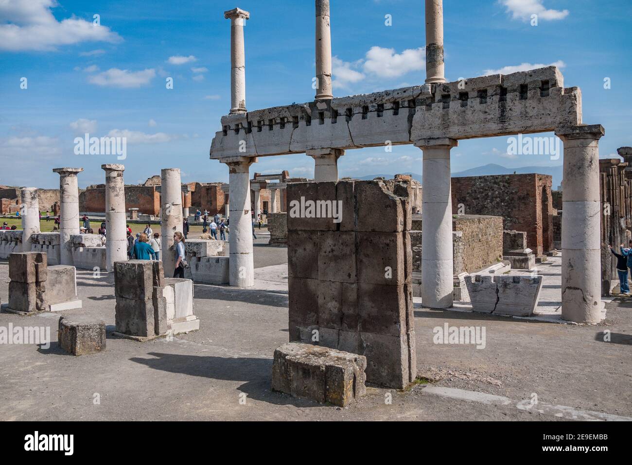 Pompeii, an ancient city near Naples, Italy, buried under volcanic ash ...