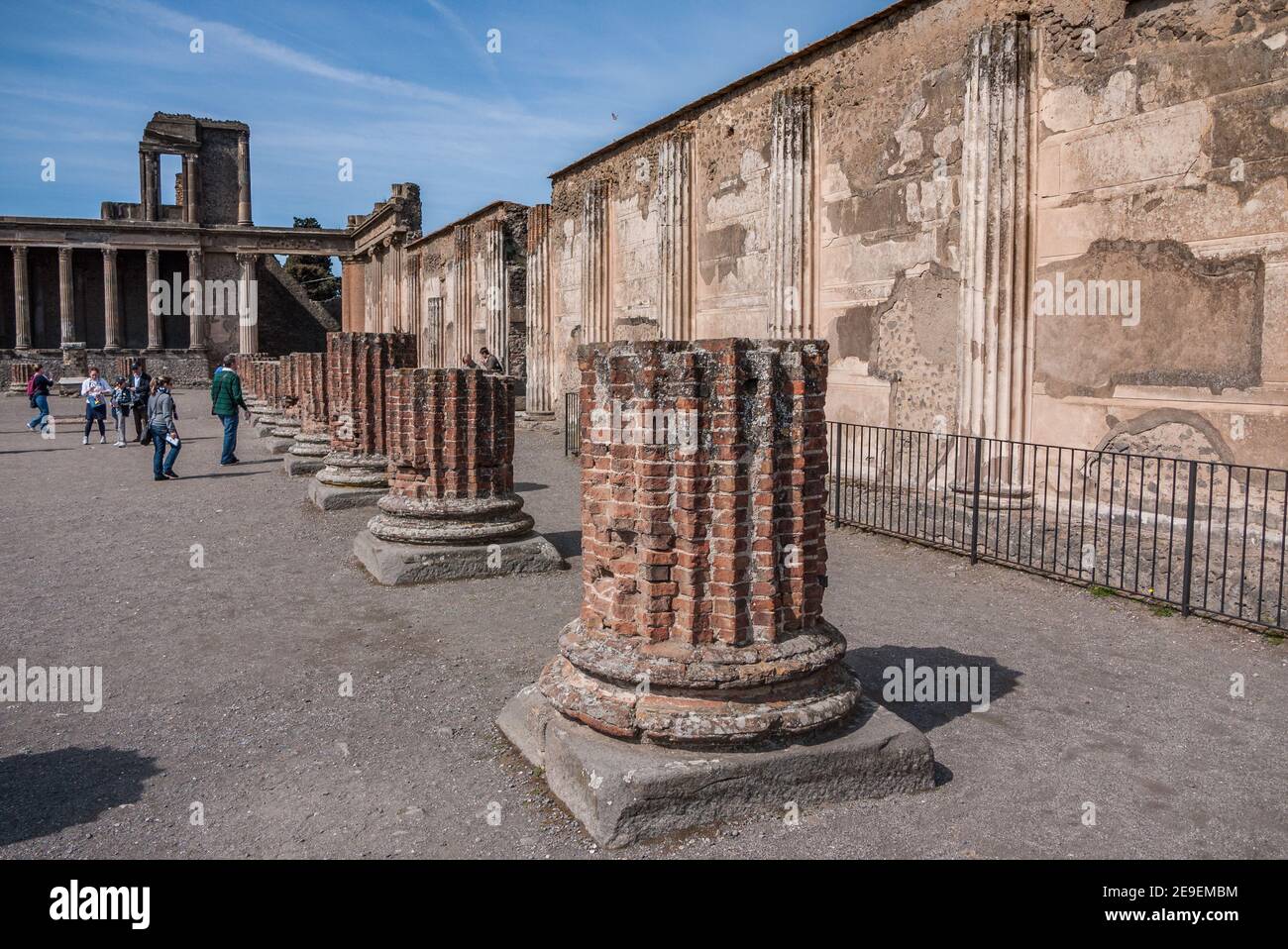 Pompeii, an ancient city near Naples, Italy, buried under volcanic ash ...