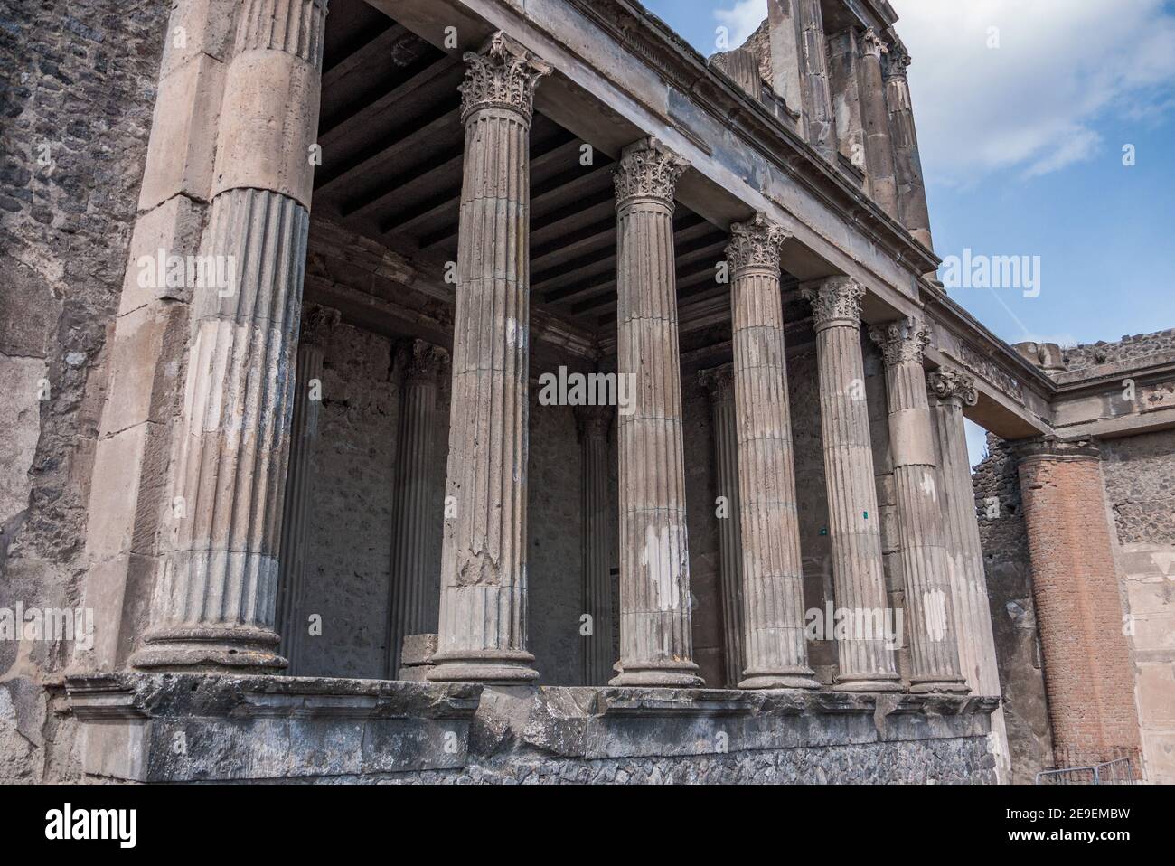 Pompeii, an ancient city near Naples, Italy, buried under volcanic ash ...