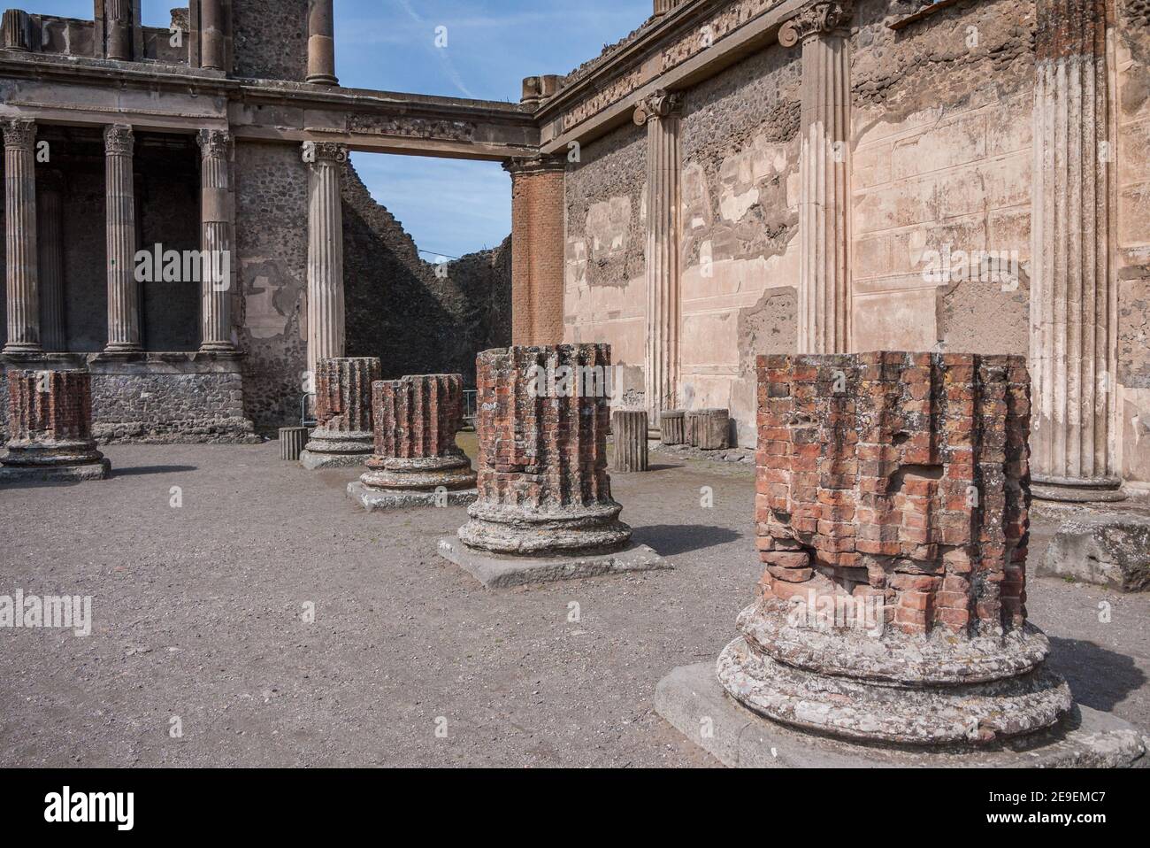 Pompeii, an ancient city near Naples, Italy, buried under volcanic ash ...