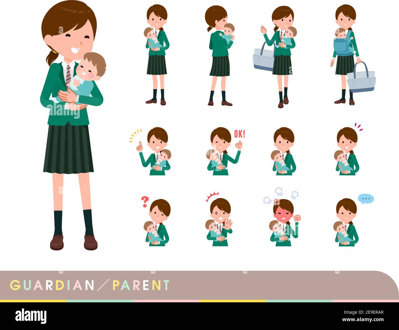 Teenager hugging parents Stock Vector Images - Alamy