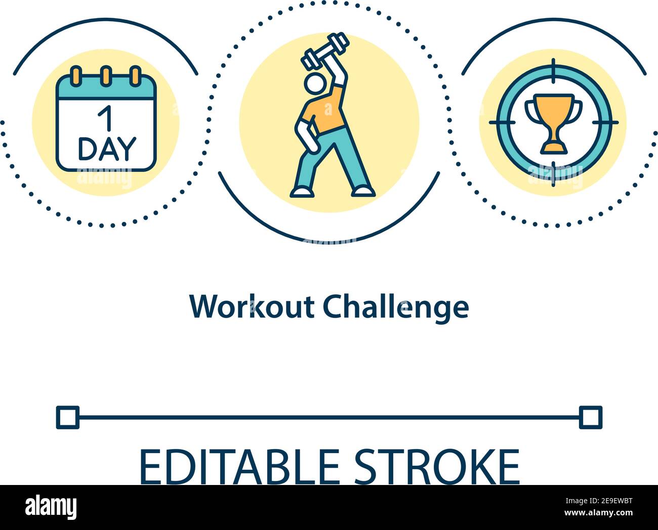 Workout challenge concept icon Stock Vector Image & Art - Alamy