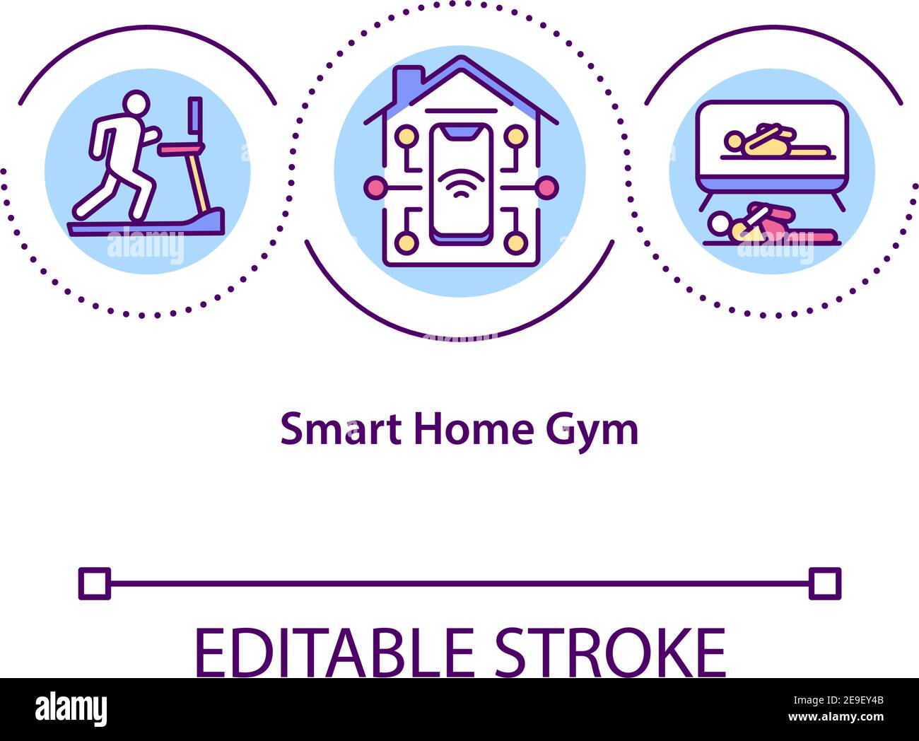 Smart home gym concept icon Stock Vector Image & Art - Alamy