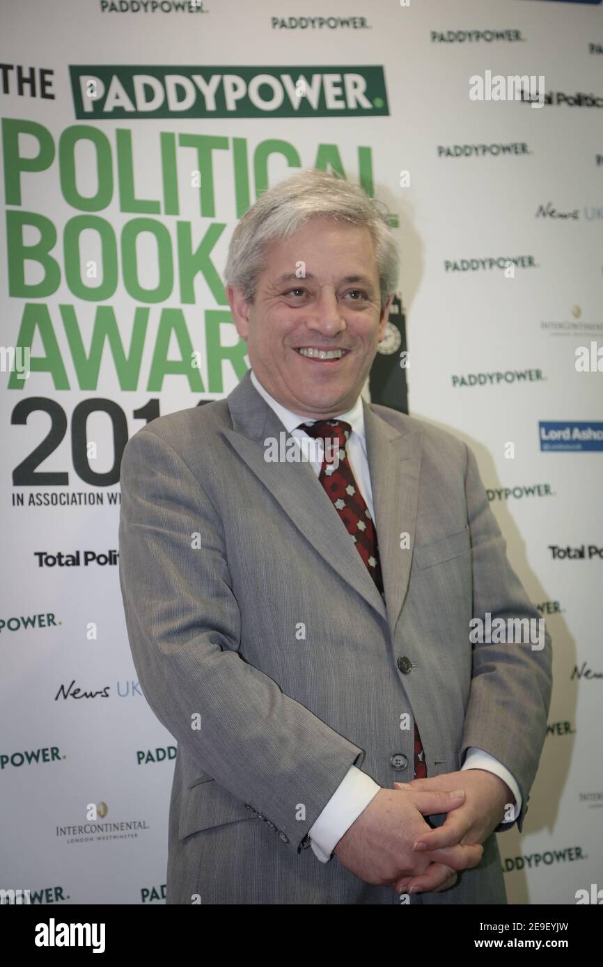 John Bercow at the Paddy Power Political Book Awards 2014 held at the ...