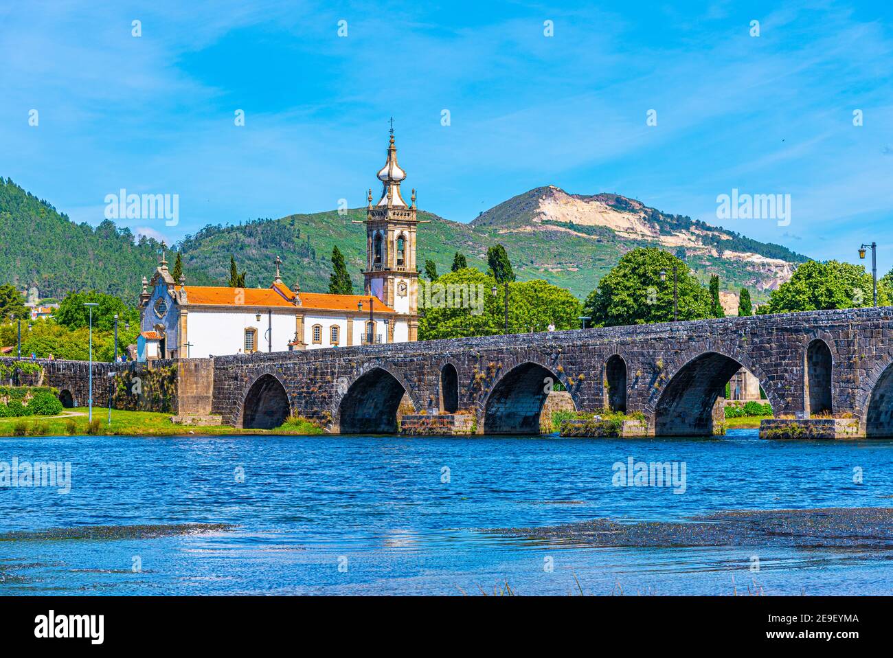 Roman bridge at Ponte de Lima in Portugal Stock Photo - Alamy