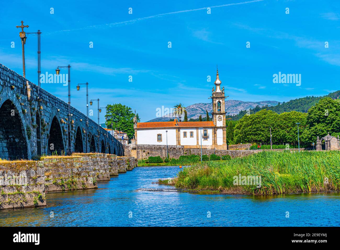 Roman bridge at Ponte de Lima in Portugal Stock Photo - Alamy