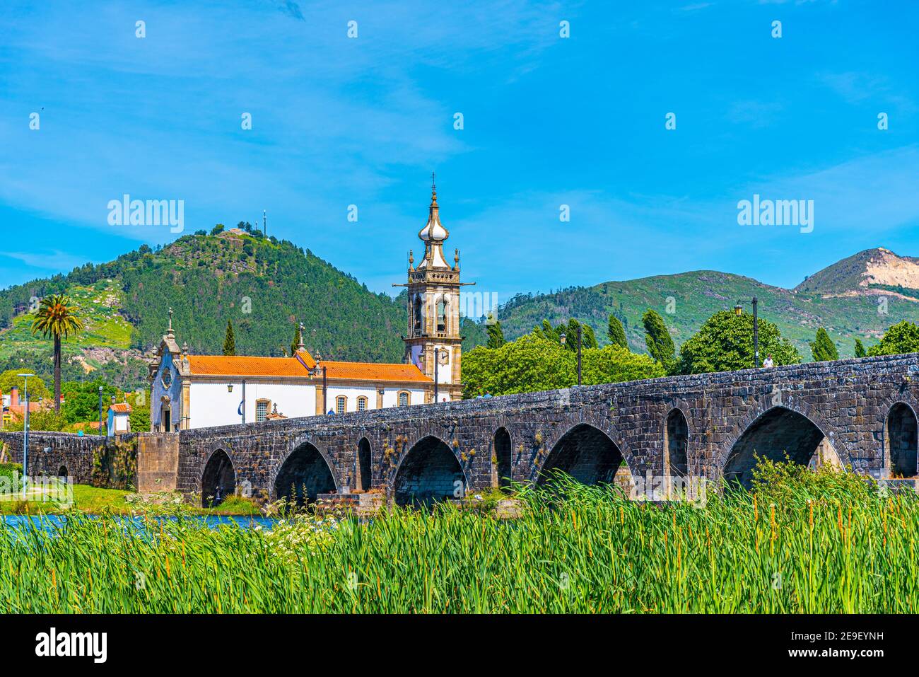 Roman bridge at Ponte de Lima in Portugal Stock Photo - Alamy