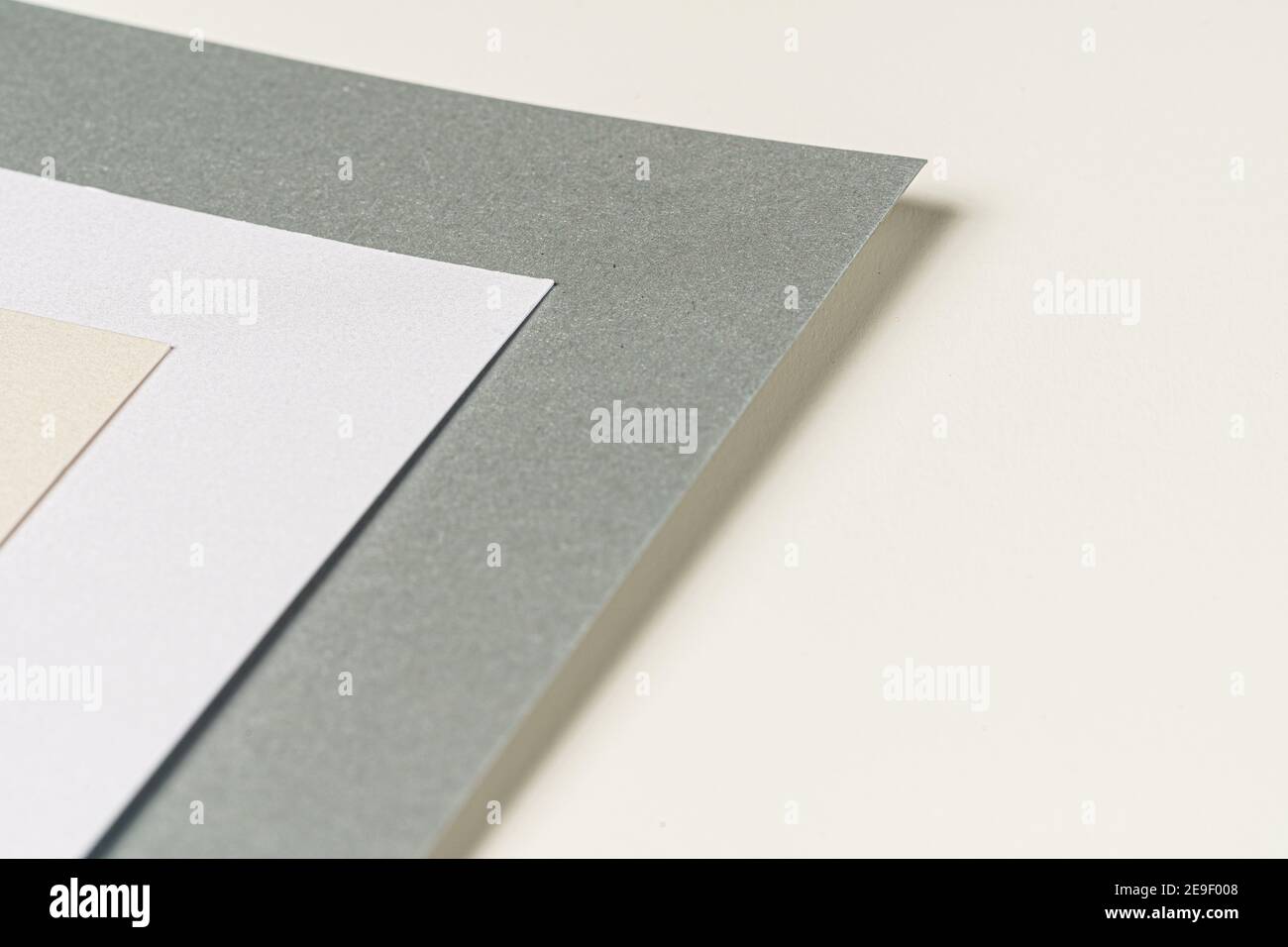 Paper samples for business and arts close up Stock Photo - Alamy