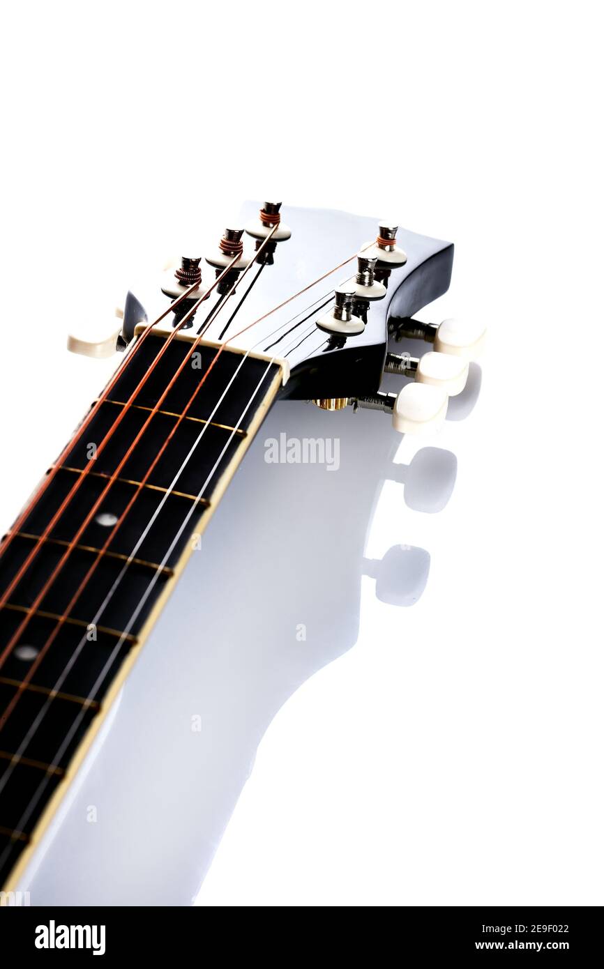Musical instrument. Detail of a musical instrument. Strings on a guitar ...