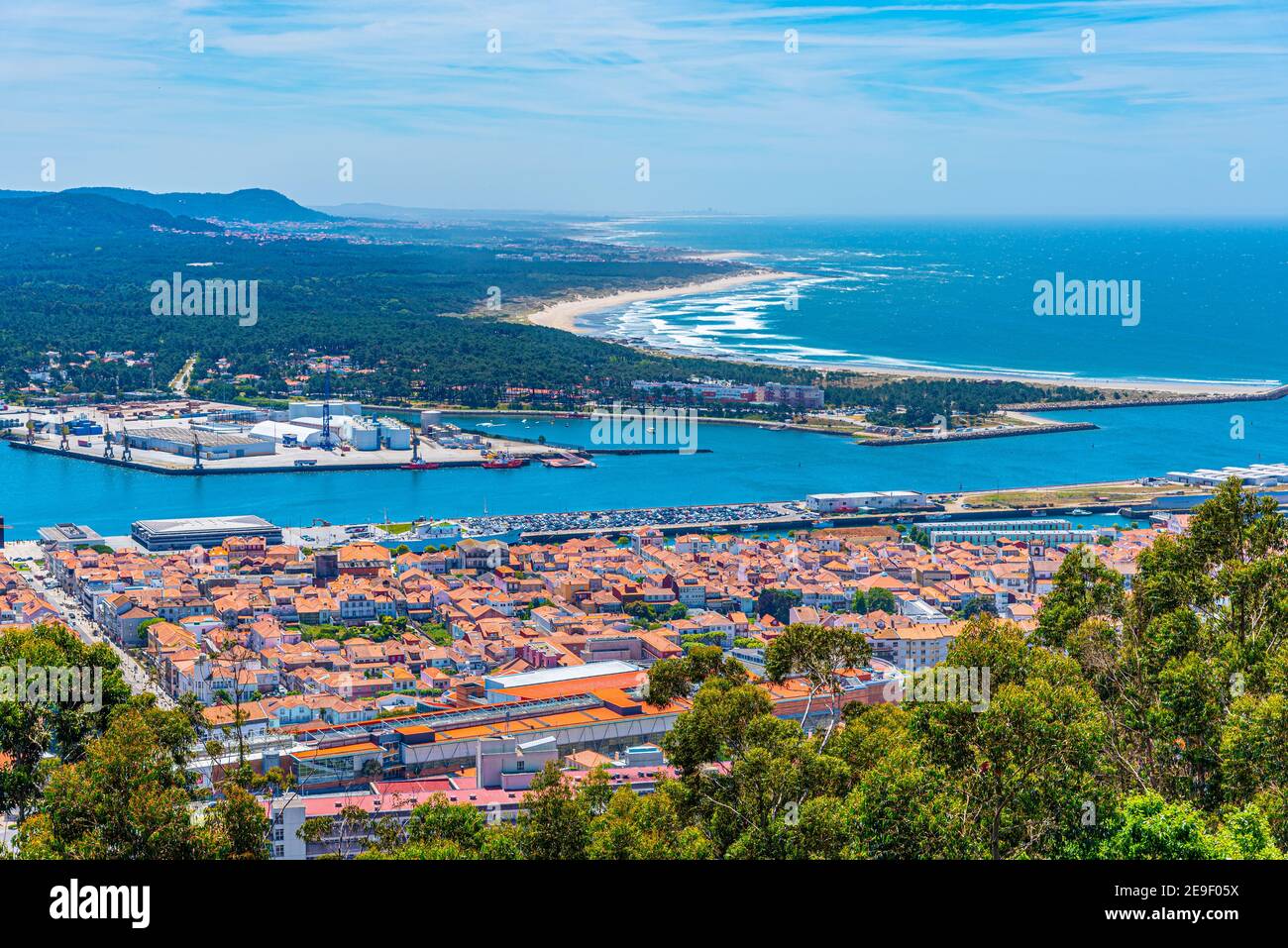 Aerial view of Viana do Castelo in Portugal Stock Photo - Alamy