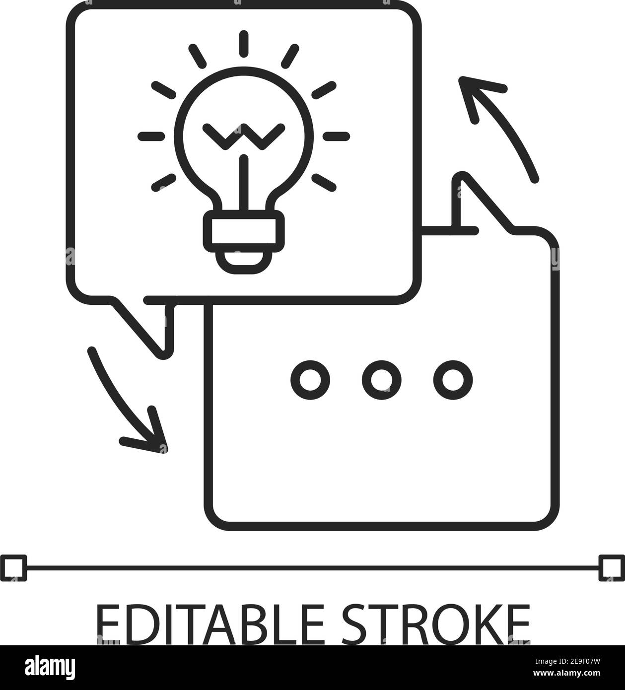 Sharing experience linear icon Stock Vector Image & Art - Alamy