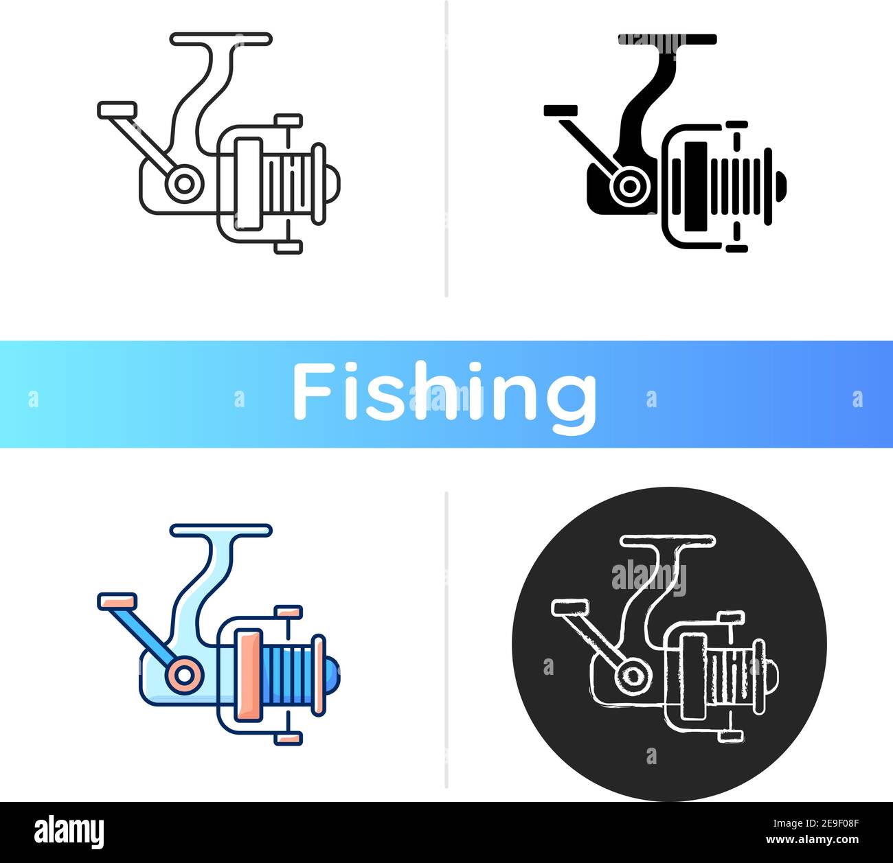 Fishing reel icon Stock Vector Image & Art - Alamy
