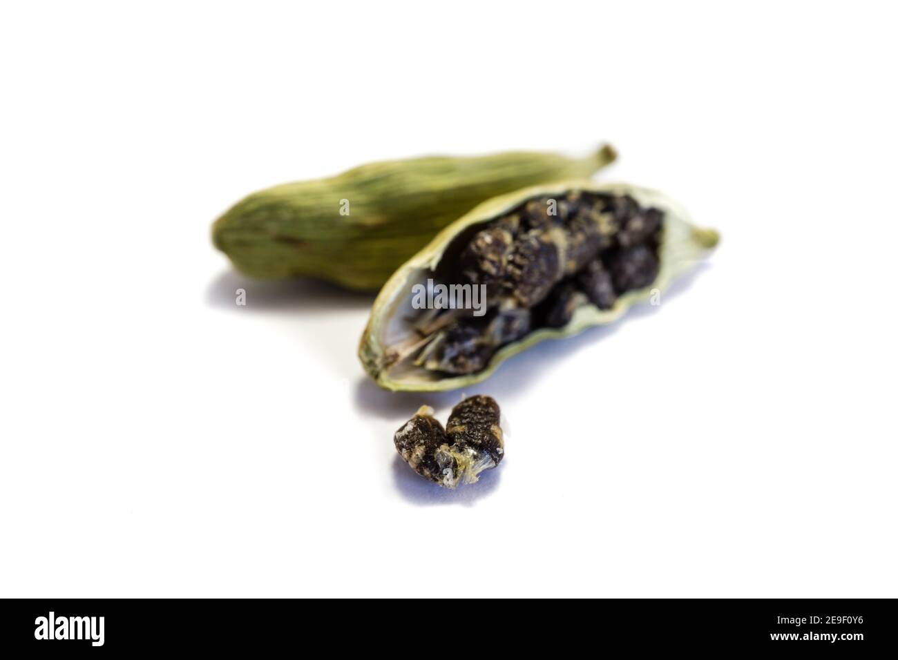 Cardamom isolated on white background Stock Photo - Alamy