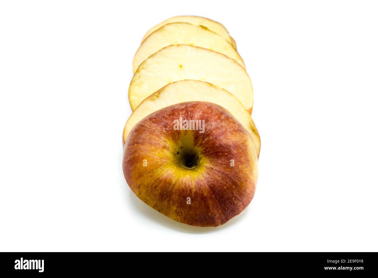 Apple slices isolated on white background Stock Photo - Alamy