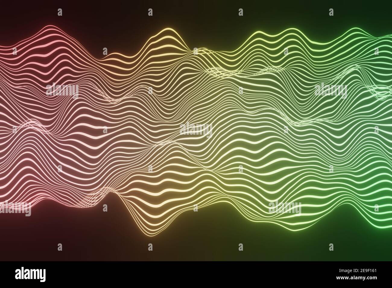 Abstract background design with wavy neon lights Stock Photo - Alamy