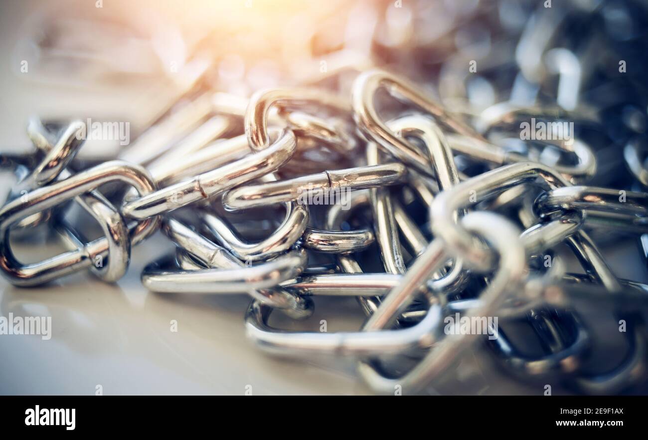 Chrome steel chain fence hi-res stock photography and images - Alamy