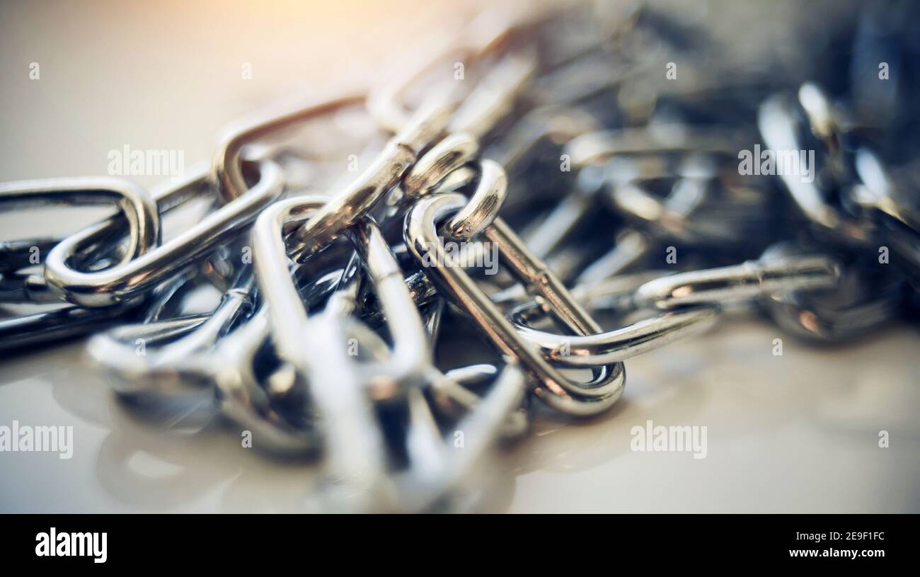 Chrome steel chain fence hi-res stock photography and images - Alamy