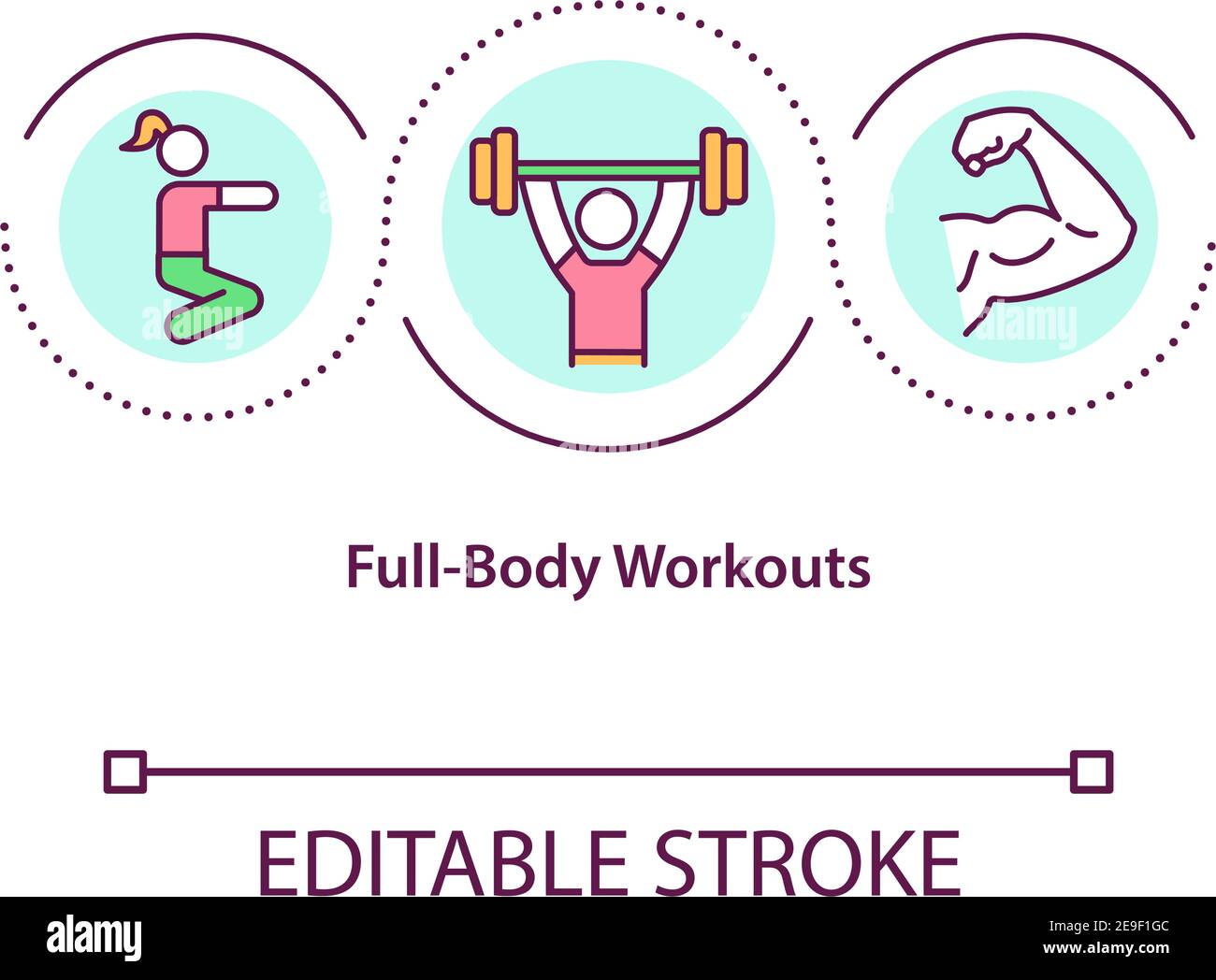 Full body workouts concept icon Stock Vector Image & Art - Alamy