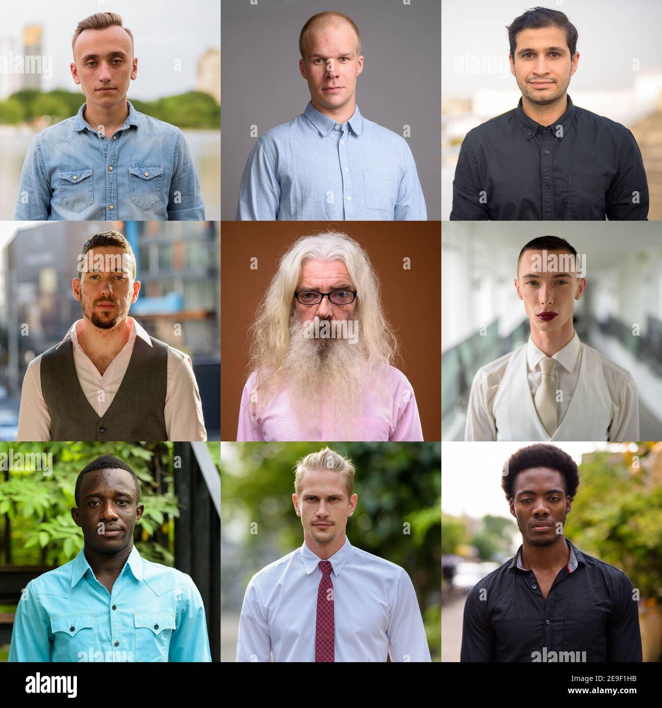 Different Races Face