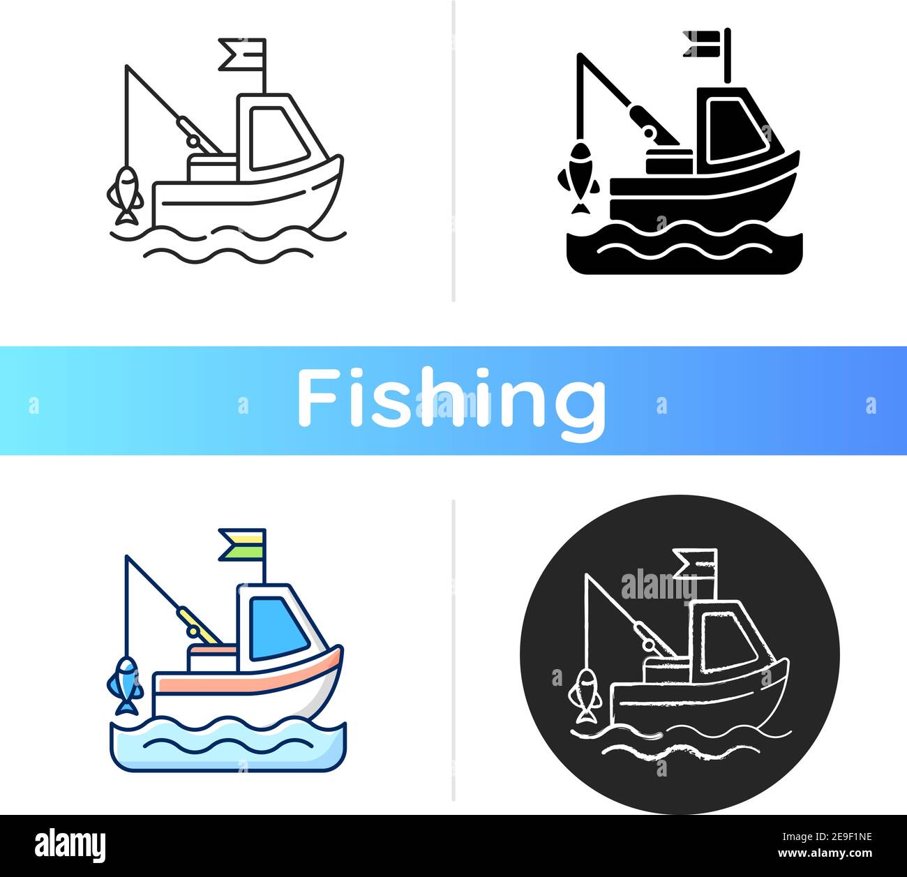 Boat fishing icon Stock Vector Image & Art - Alamy