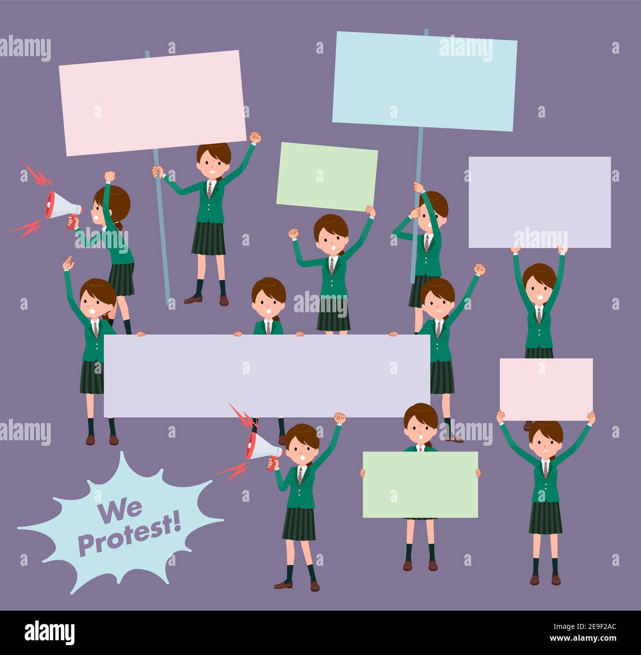 Kids Protest Cartoon