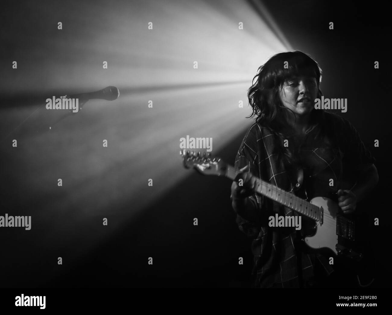 Courtney Barnett playing live on stage at the Sebright Arms in London ...