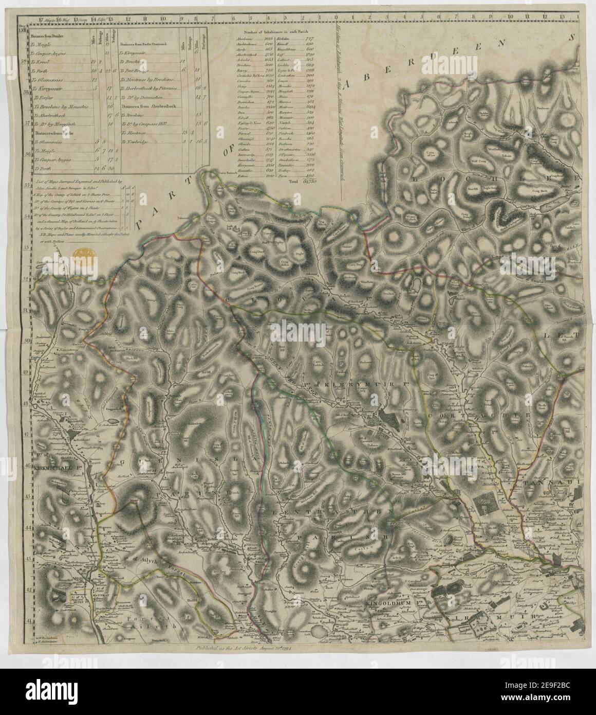 Map of county of forfar hi-res stock photography and images - Alamy